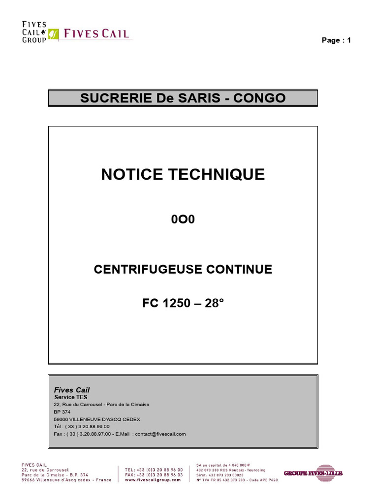NOTICE FC 1250 28° en FR | PDF