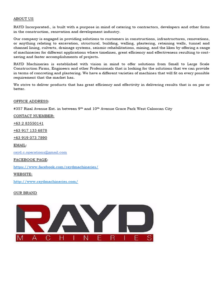 RAYD Incorporated | PDF
