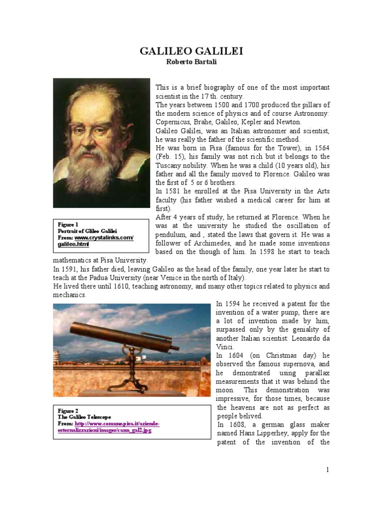 Galileo Galilei: A Brief Biography | PDF | Galileo Galilei | Solar System