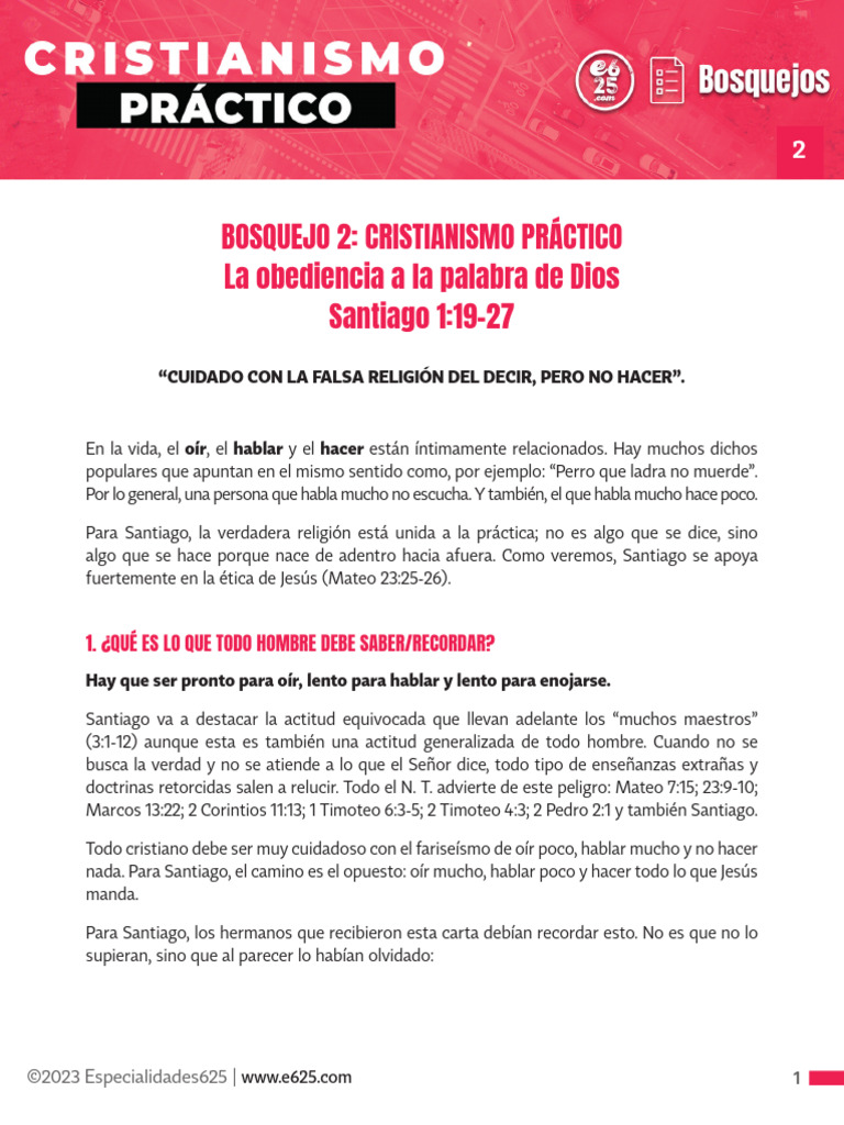 Bosquejo Cristianismo Practico 02 | Descargar gratis PDF | Jesús | Evangelio de Mateo