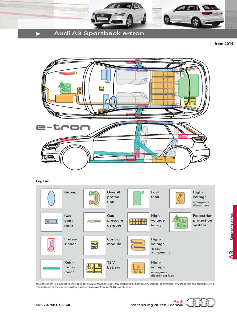 Audi A3 Sportback Etron PHEV 2016-2018 ERG | PDF | Vehicles | Vehicle Technology
