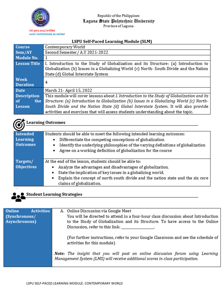 LSPU Self-Paced Learning Module (SLM) : Laguna State Polytechnic University | Download Free PDF ...