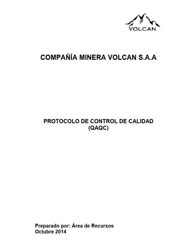 Protocolo de Control de Calidad | PDF | Laboratorios | Medición