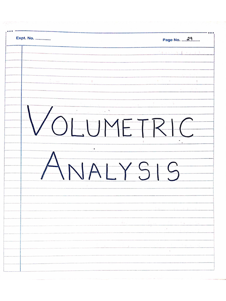 Volumetric Analysis | PDF