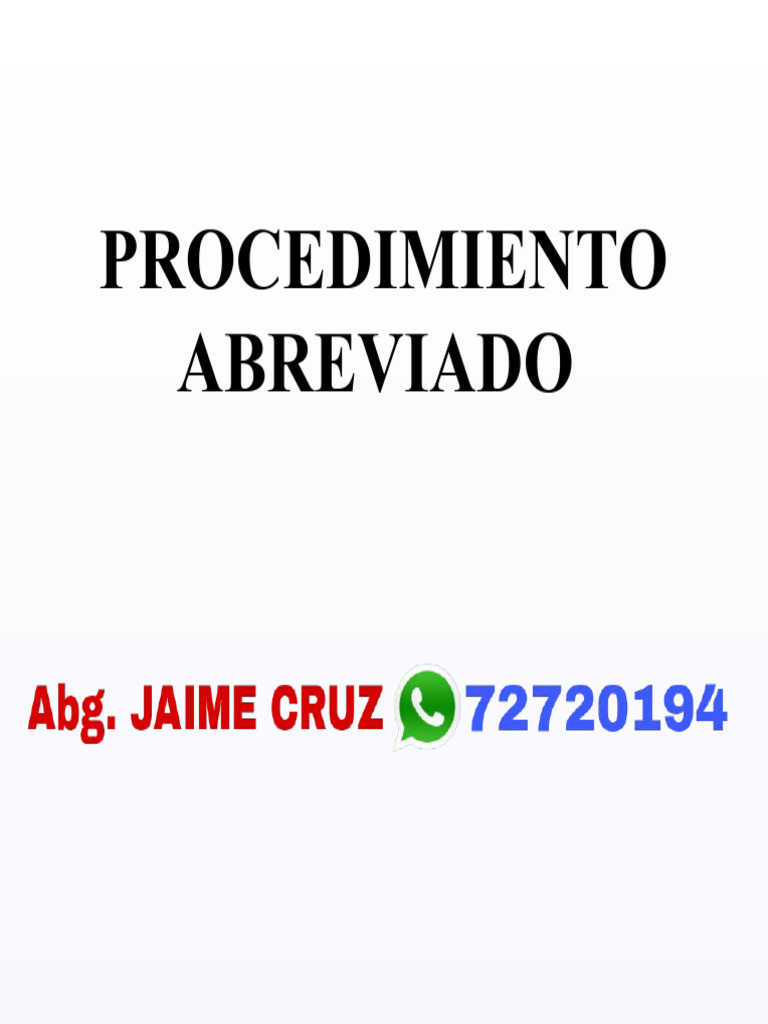 Procedimiento Abreviado | PDF