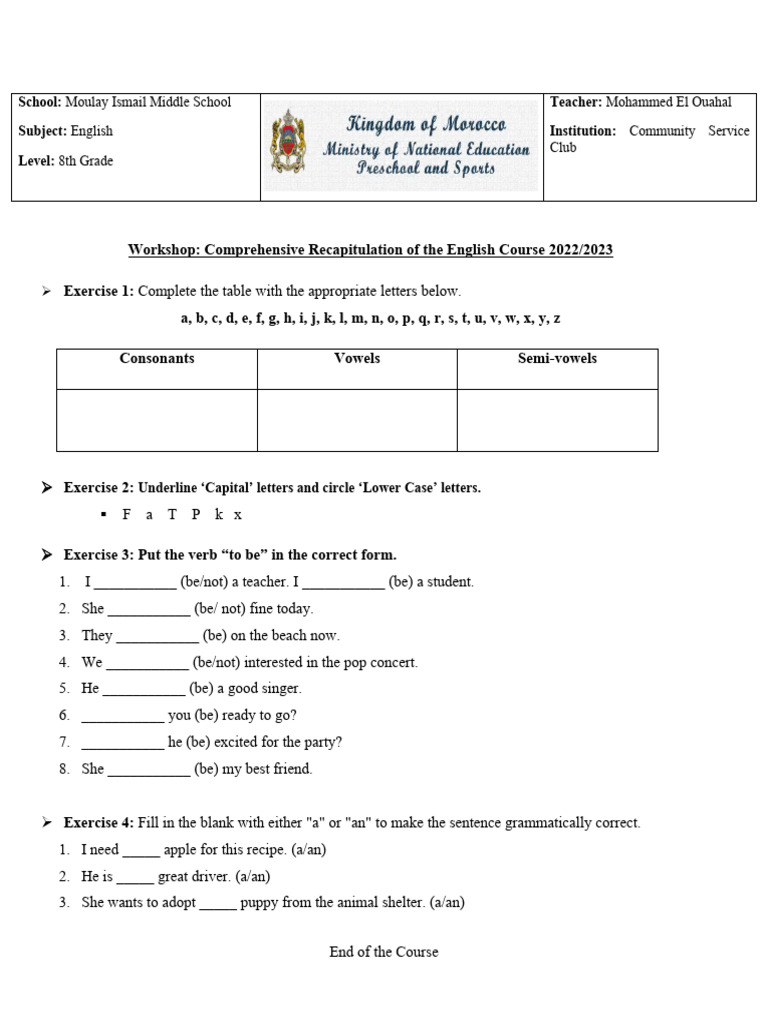 Workshop | PDF | English Language | Linguistic Morphology