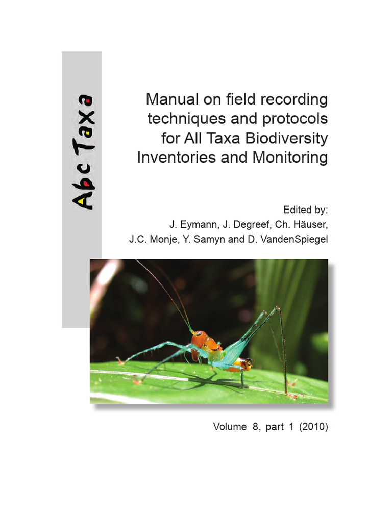 Field Recording Techniques Manual | PDF | Conservation Biology ...