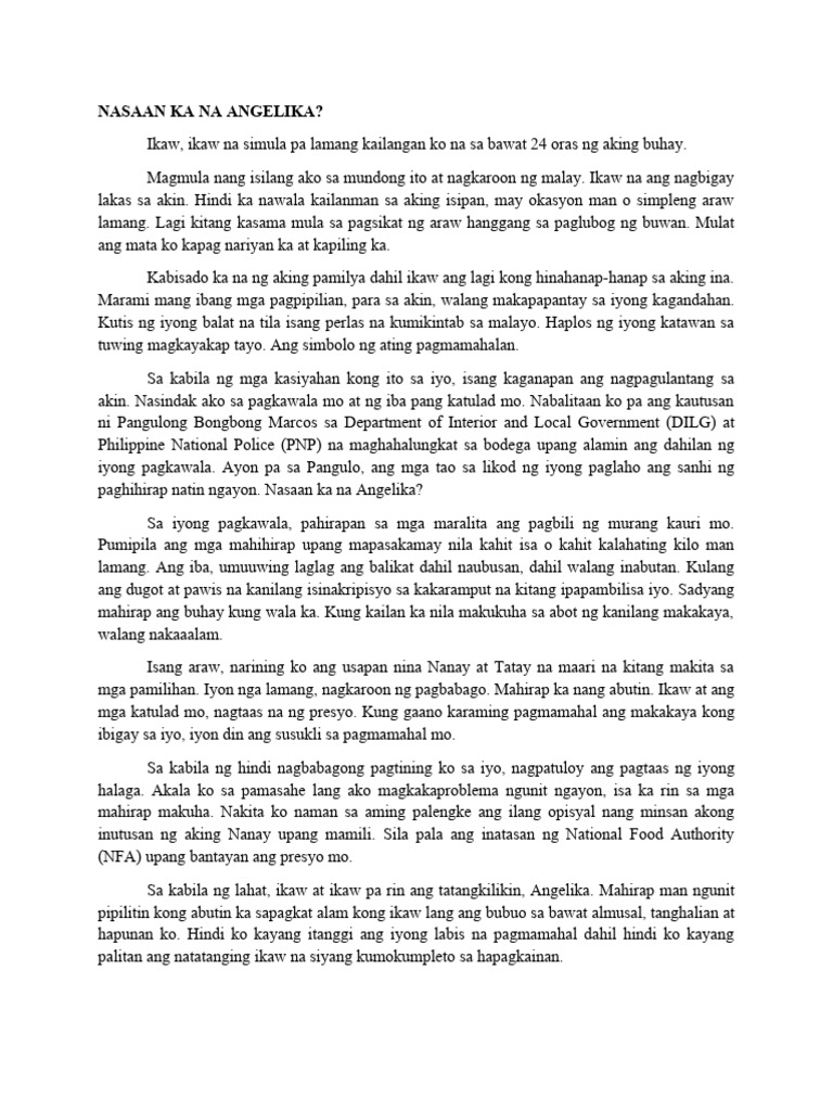 Filipino RAFT - Nasaan Ka Na | PDF