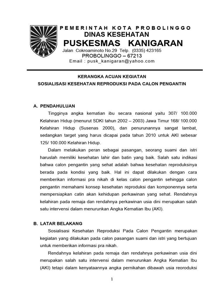 Kak Sosialisasi Kespro Pada Catin Kanigaran | PDF