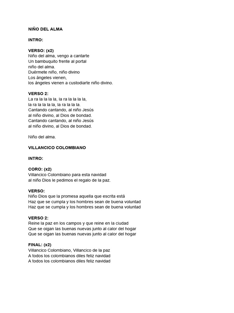 Medley Navidad - Letra | PDF