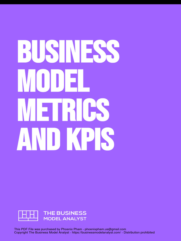 Business Model Metrics-Nh7lz7 | PDF | Performance Indicator | Return On ...