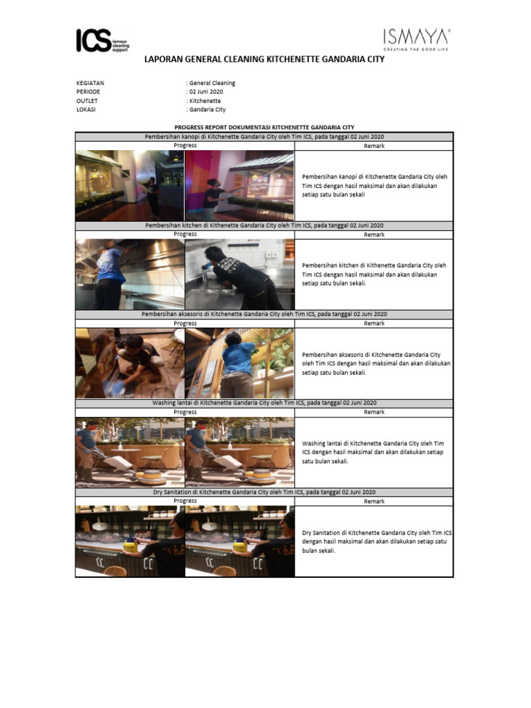 Laporan General Cleaning KN GANCIT | PDF