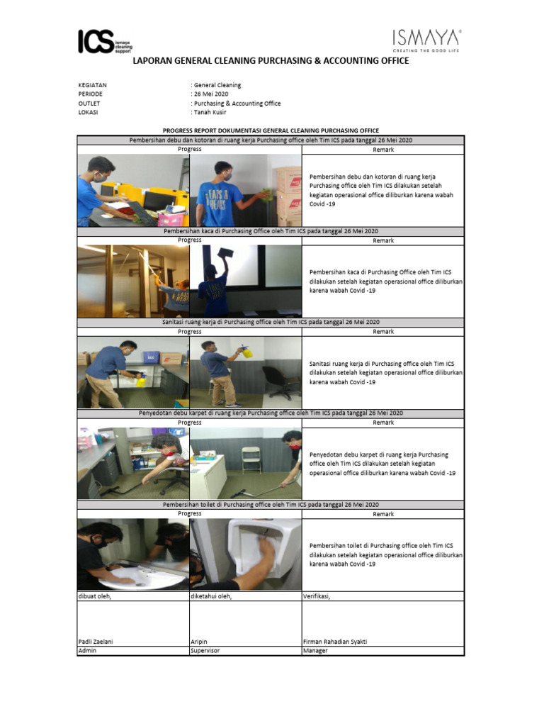Laporan General Cleaning Purchasing | PDF