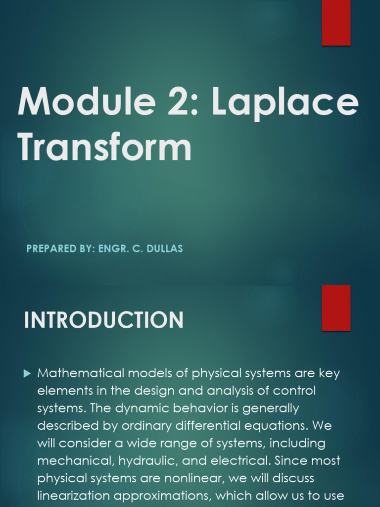 ME416 Module-2 Laplace-Transform | Download Free PDF | Laplace Transform | Function (Mathematics)