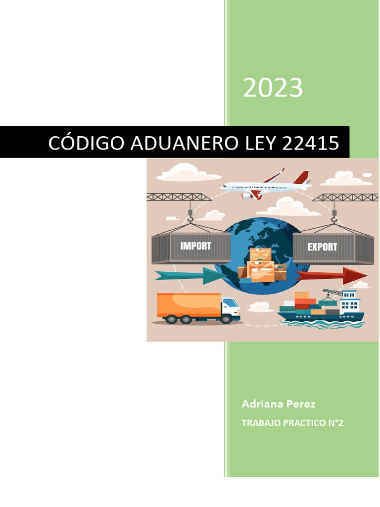 TP N 2 Codigo Aduanero | PDF | Relaciones Internacionales