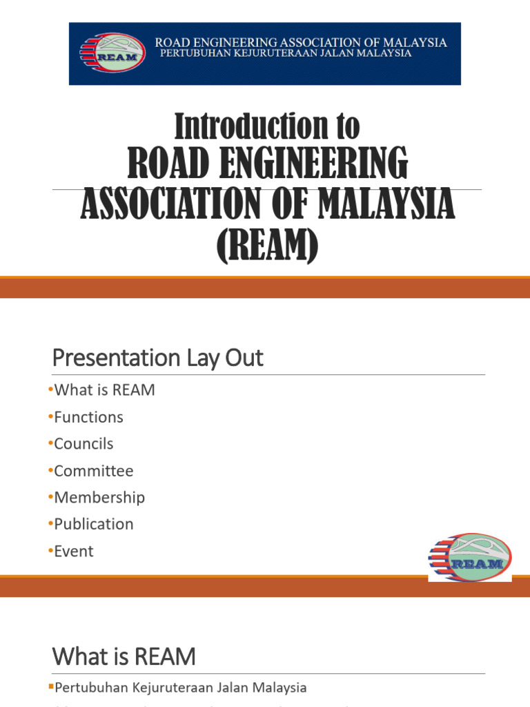 Overview of REAM's Role in Road Engineering | PDF | Malaysia