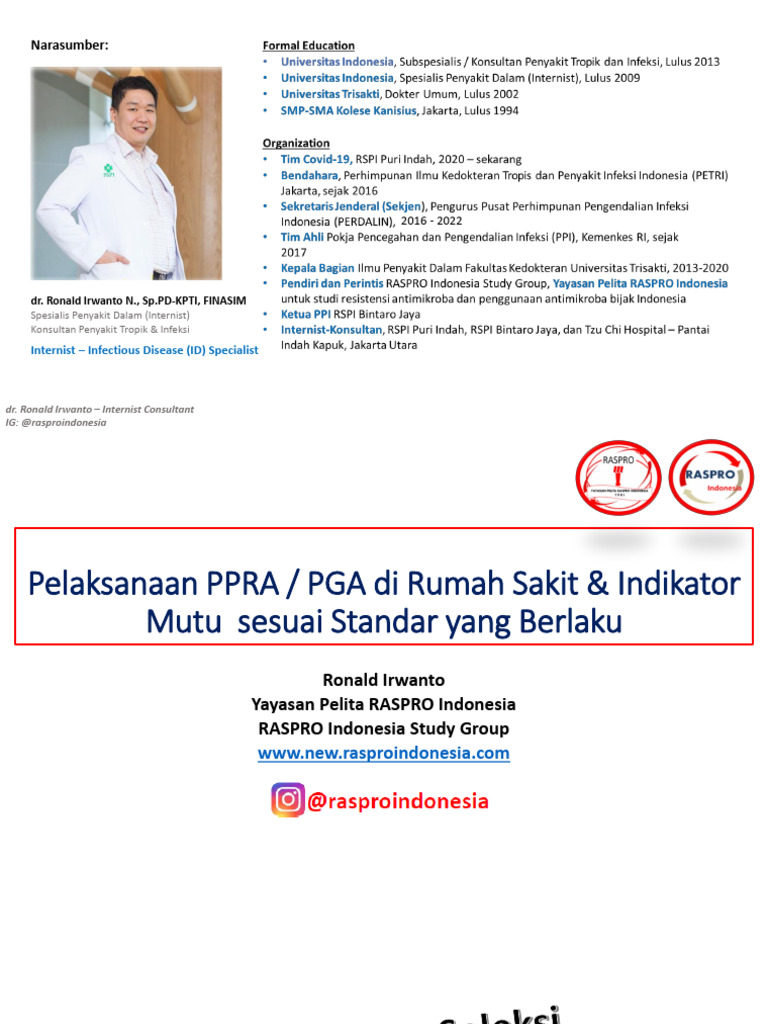 Pedoman PPRA-PGA Di Rumah Sakit - PERSI IPCD (Ronald Irwanto) | PDF