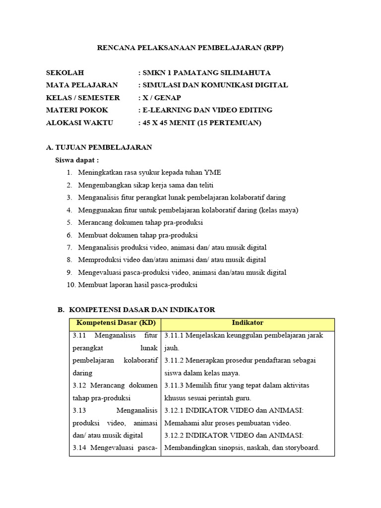RPP-6 E-Learning Dan Video Editing 22-36 | PDF