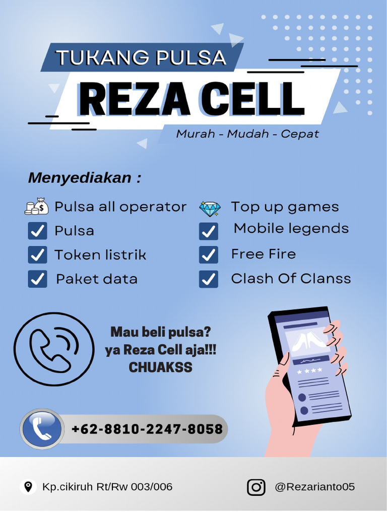 CONTOH POSTER JUALAN PULSA | PDF