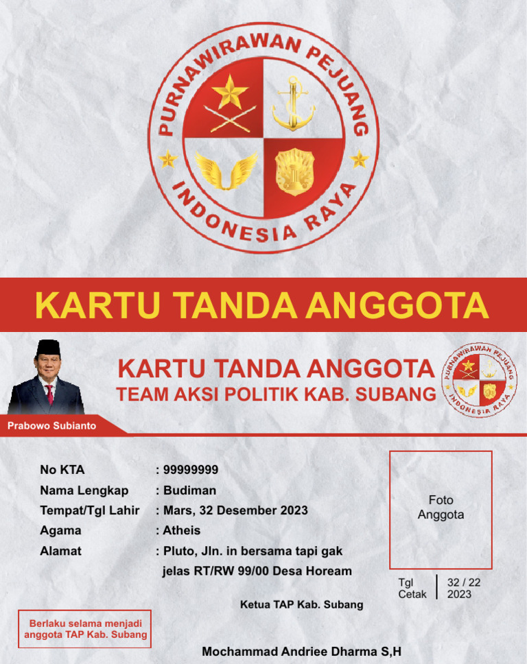 Kartu Anggota | PDF