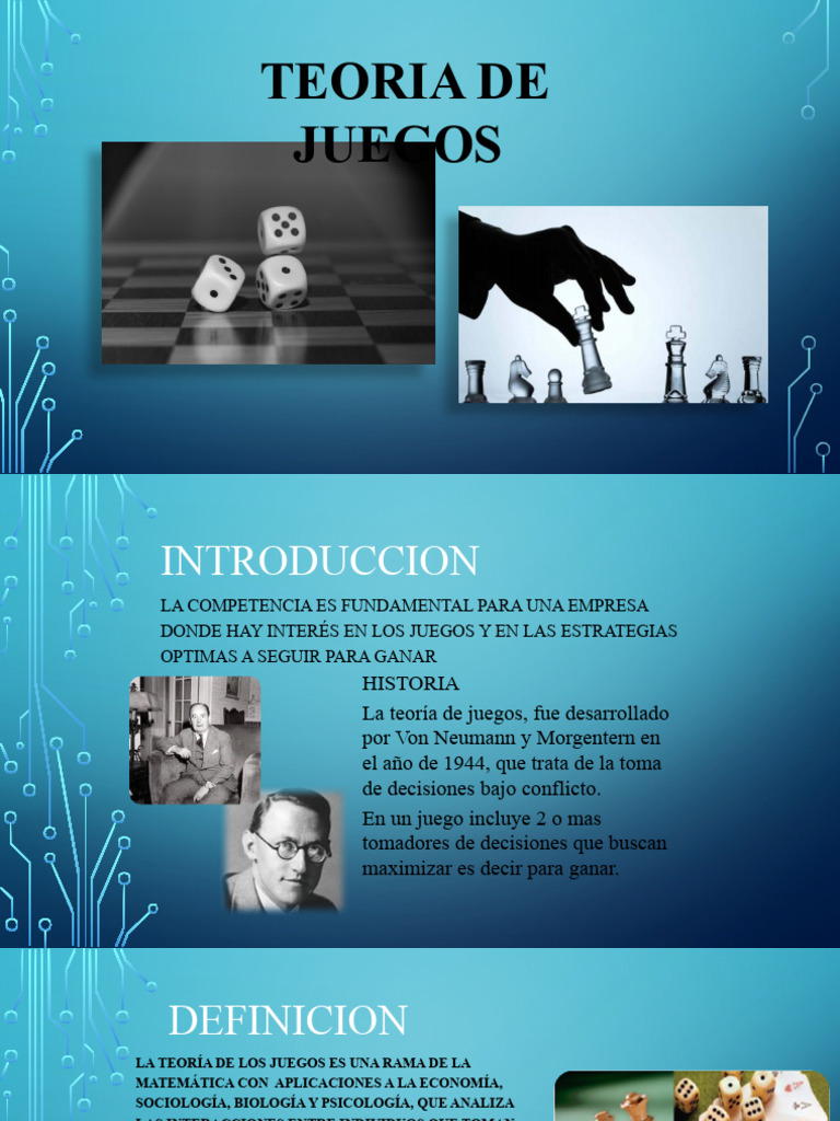 1ra PARTE. TEORIA DE JUEGOS (1) PDF | PDF | Teoría de juego