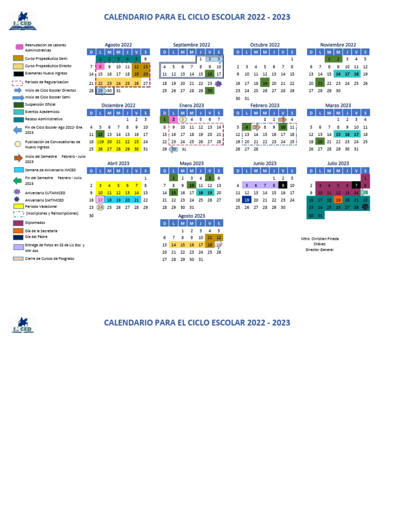 Calendario Escolar 2022 2023 | PDF