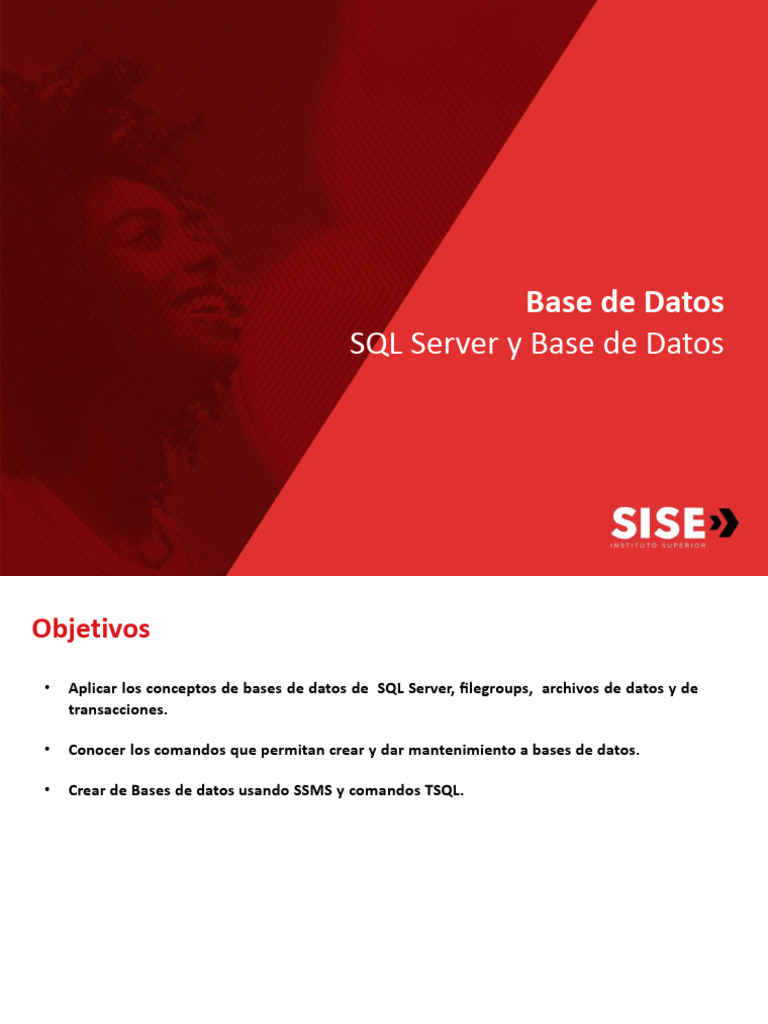 Presentación 1.4 Base de Datos SQL Server y Base de Datos | PDF | Servidor SQL de Microsoft | SQL