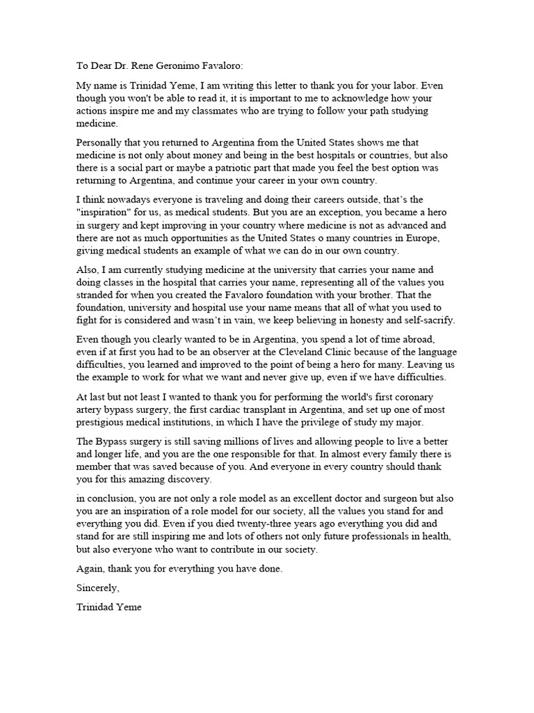 Letter in English | PDF | Coronary Artery Bypass Surgery | Clinical ...