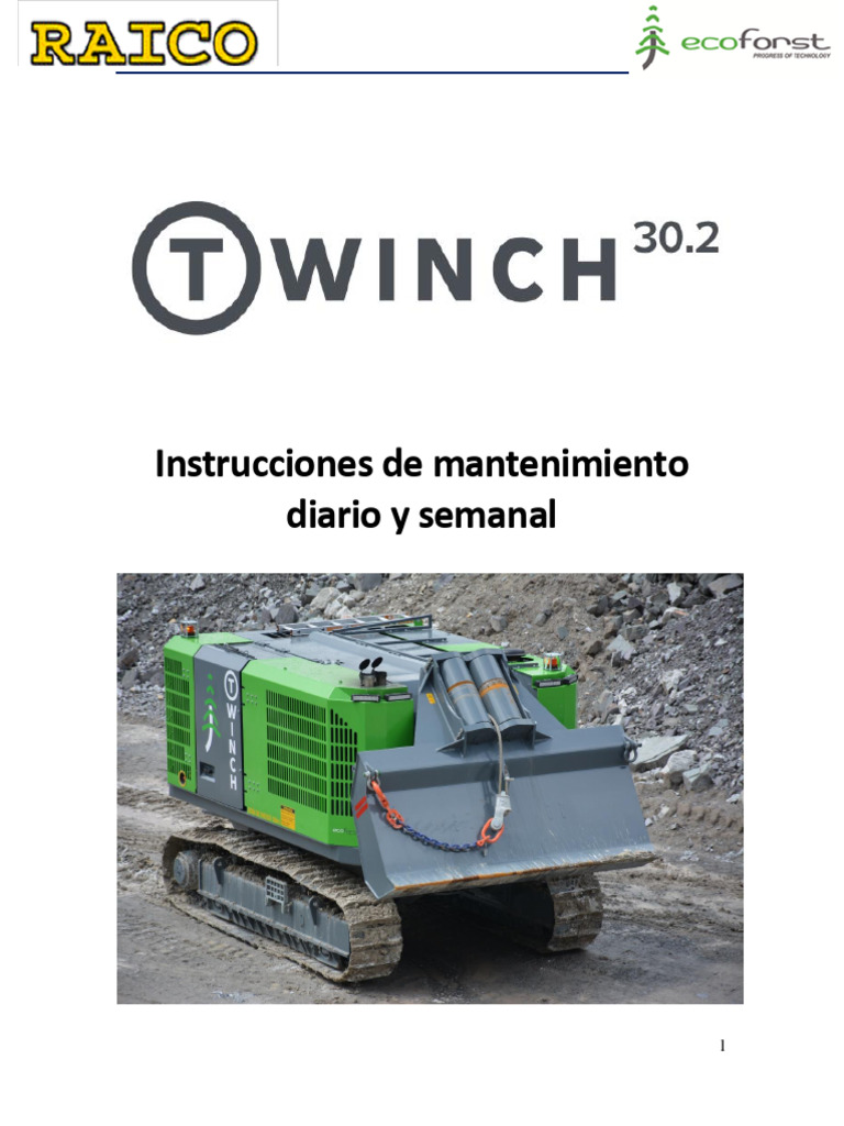 Detalle de Cuadro Mantención - Twinch 30.2 - Kv.1 | PDF | Engranaje ...