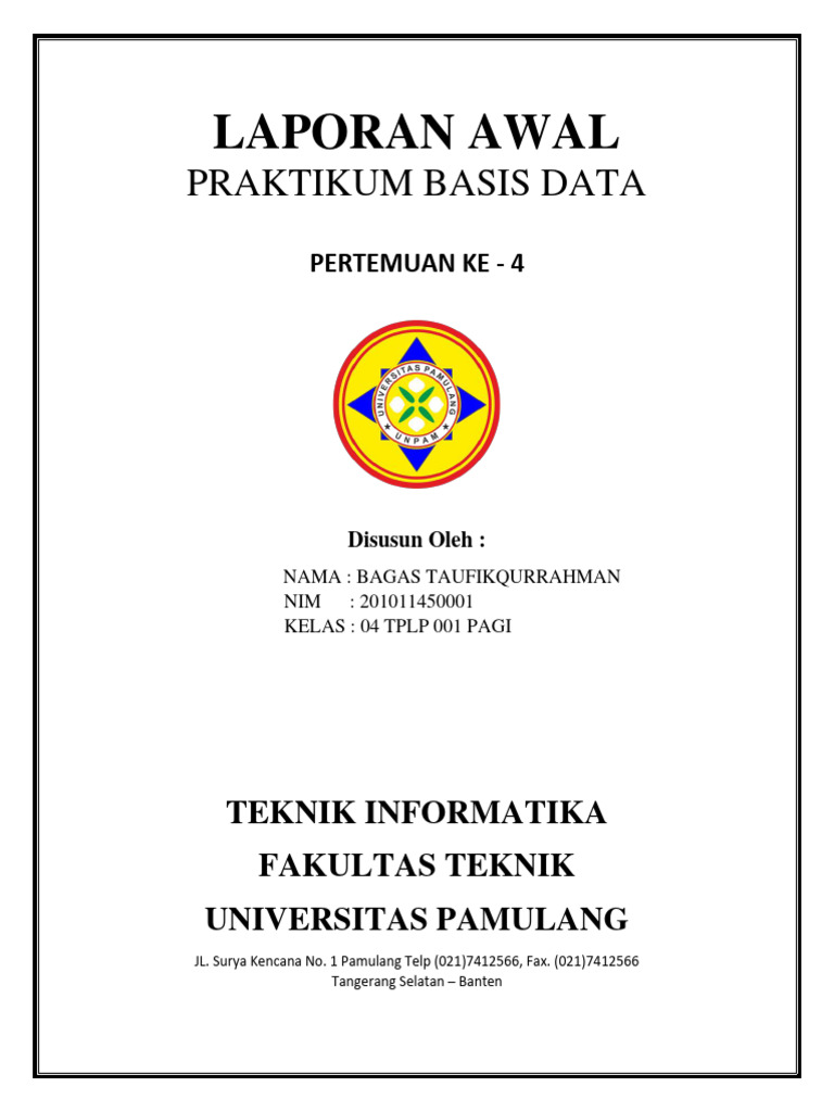 Praktikum DDL: Perintah ALTER TABLE | PDF