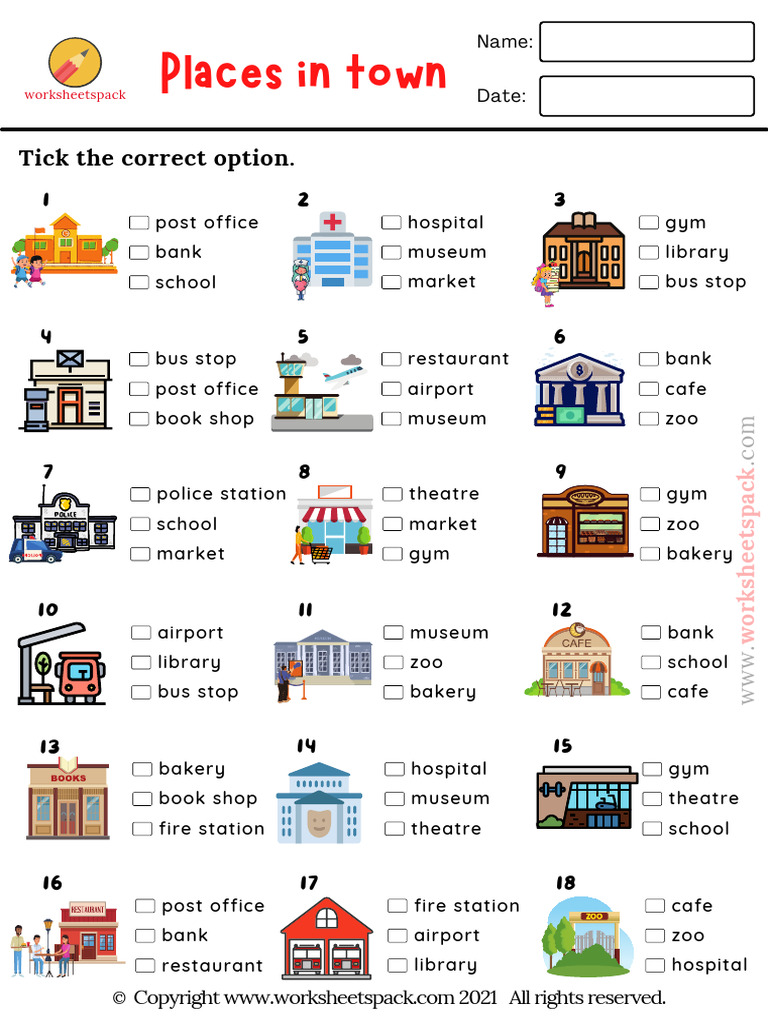 Places in Town Quiz Free PDF | PDF