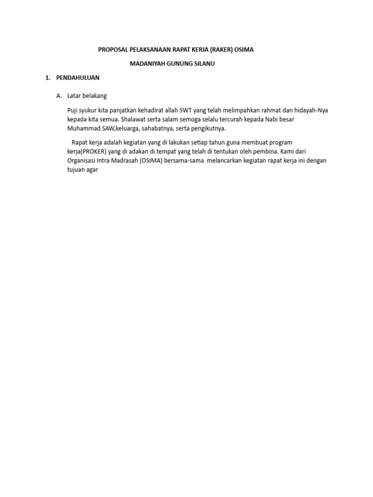 Rapat Kerja OSIMA Madaniyah 2023 | PDF | Pengembangan Diri | Agama & Spiritualitas