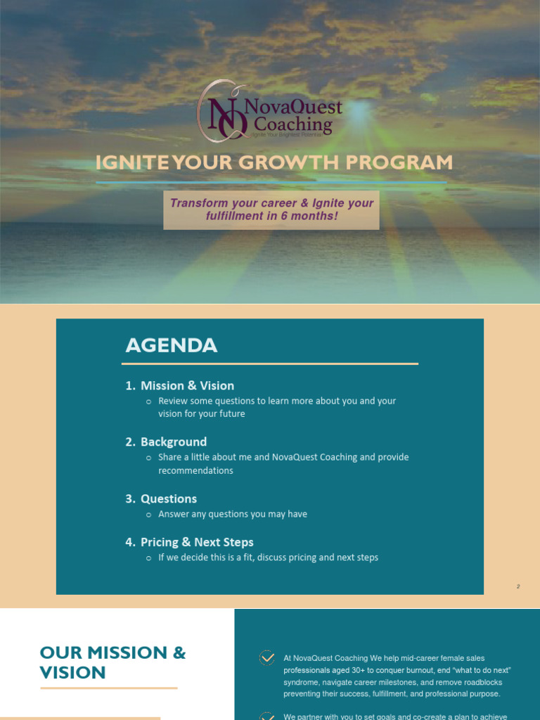 2023 Ignite Your Growth Program Overview Pitch Deck | PDF | Goal | Sales