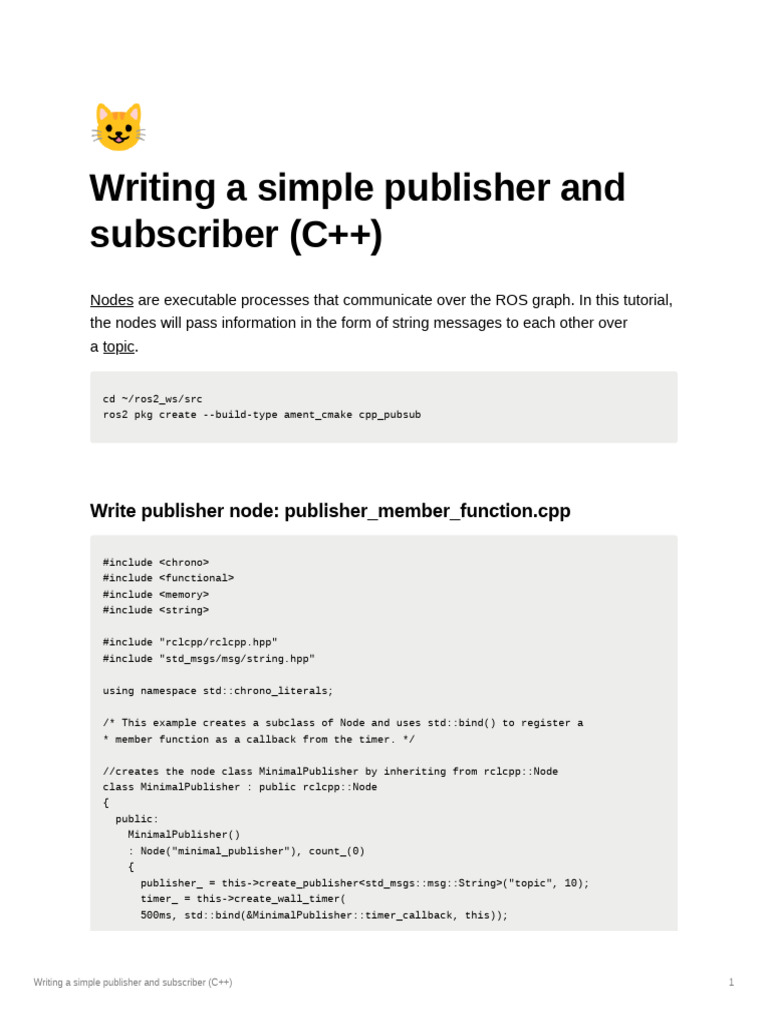 Writing - A - Simple - Publisher - and - Subscriber in C++ | PDF | Computer Science | Software ...