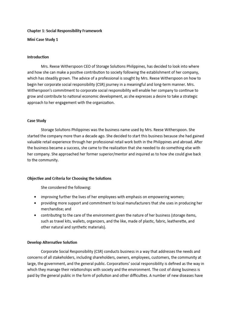 Mini Case Study | PDF