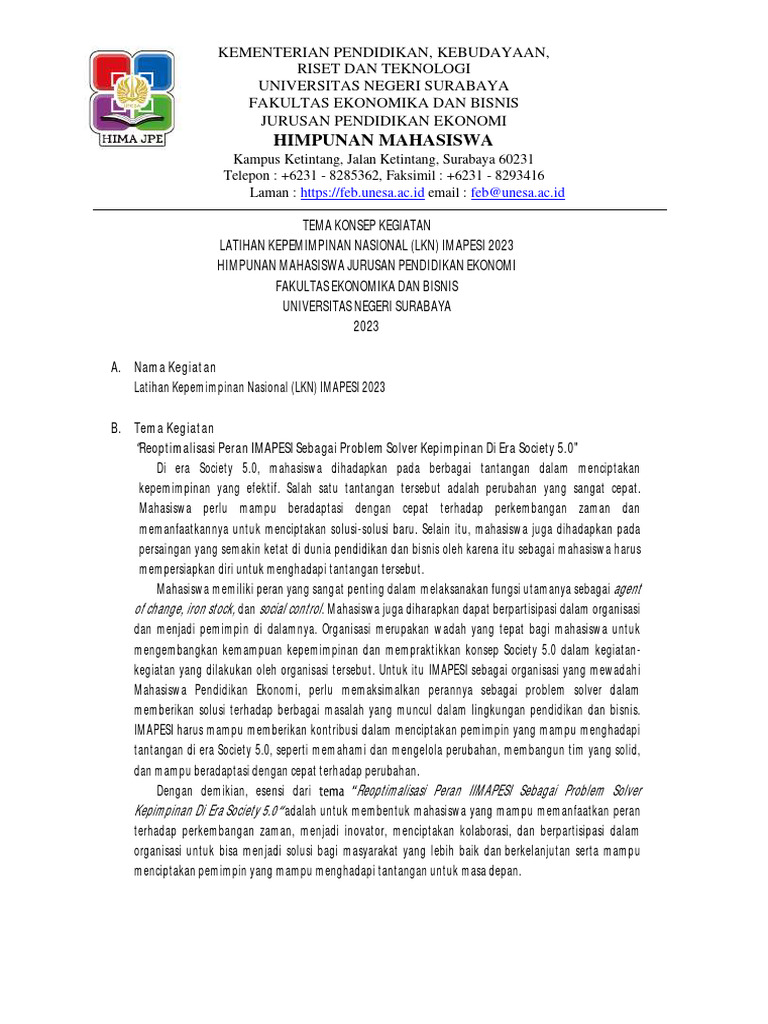 # Tema Konsep LKN 2023 | PDF