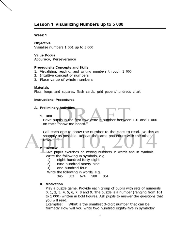 TG - Math 3 - Lessons 1-20 | PDF | Numbers | Naming Conventions