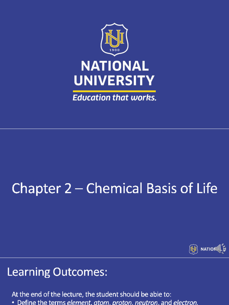 Lec2 - Chemical Basis of Life | PDF | Ion | Chemical Compounds