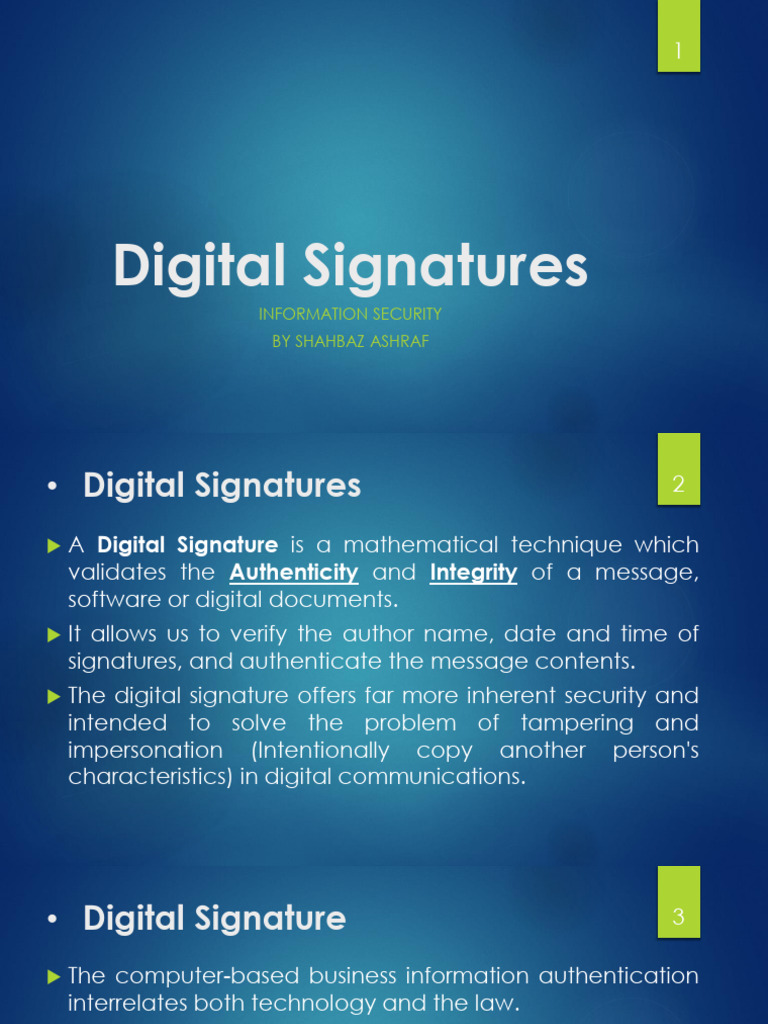 11.digitial Signatures | PDF | Public Key Cryptography | Public Key ...