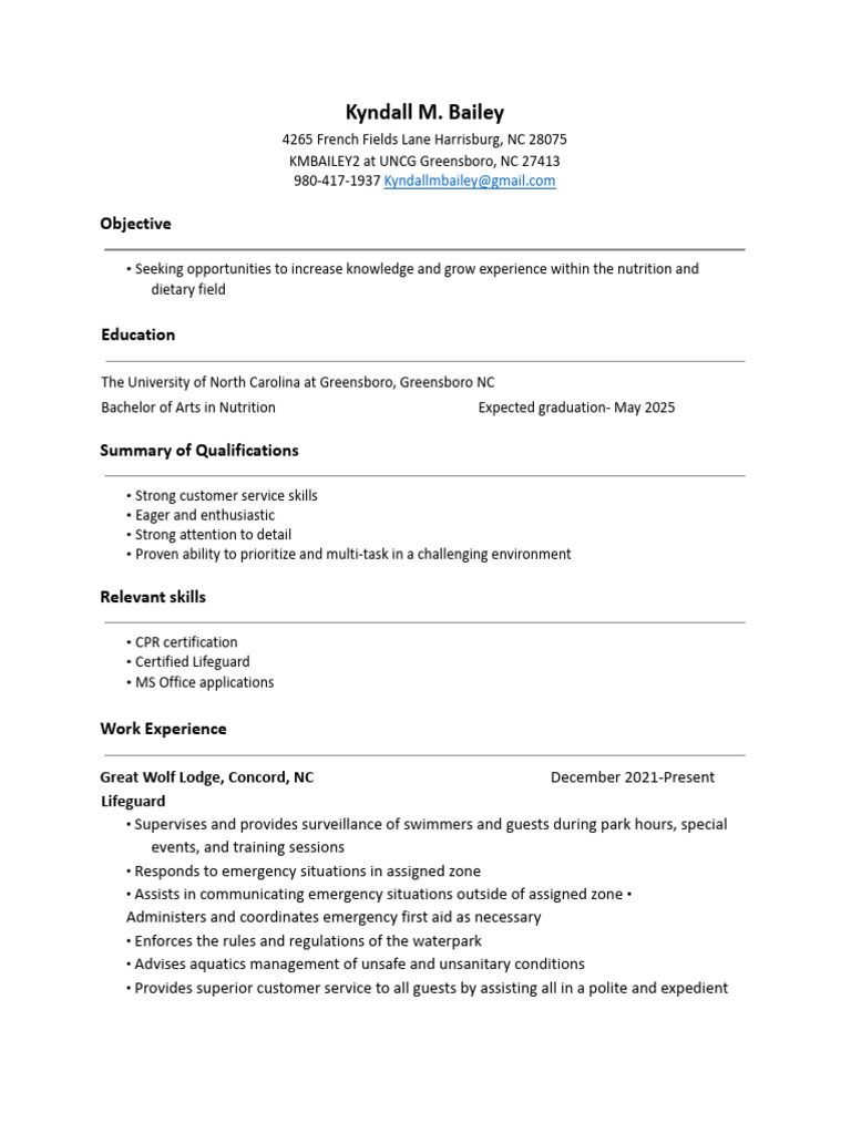 Kyndall Bailey Resume 9 15 23 | PDF