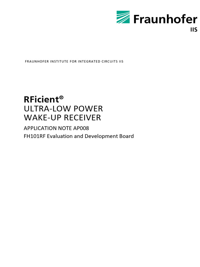 RFicient WakeUp EvalBoardV2 AP008 | PDF | Usb | Microcontroller