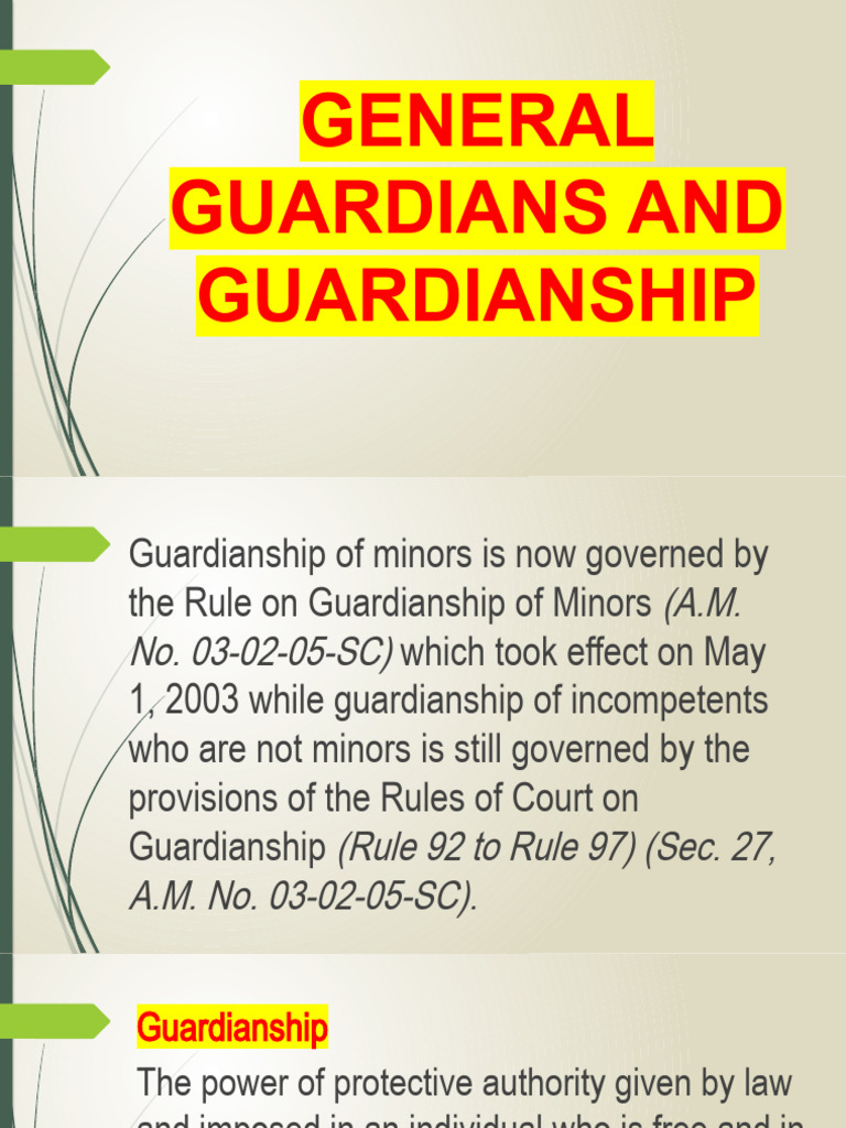 Guardianship Rules | Download Free PDF | Legal Guardian | Trust Law