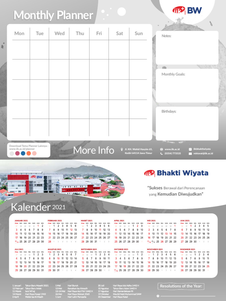 Kalender Hitam Putih 2021 | PDF
