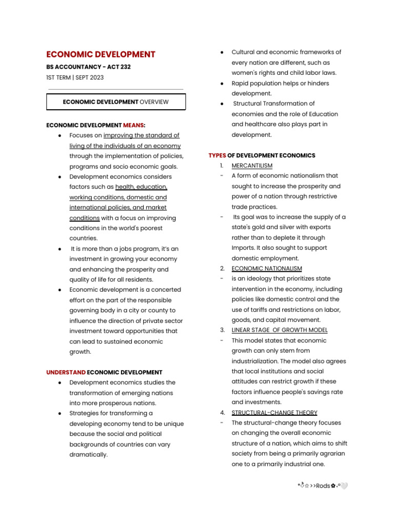 Ecodev 1s1y | PDF | Cost Of Living | Economic Growth