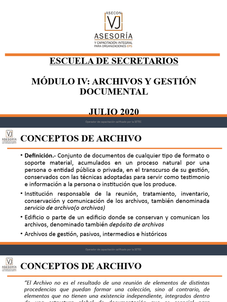 Módulo Iv Archivos y Gestión Documental | PDF | Gestión de registros | Archivo de computadora