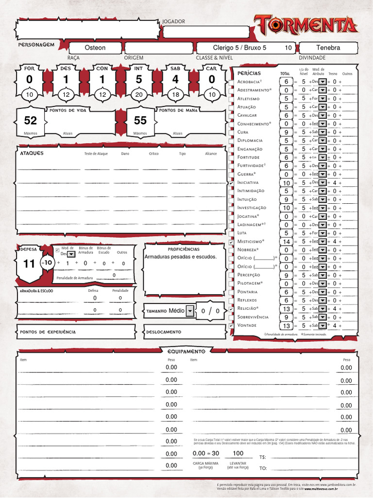 Ficha - Necromante | PDF