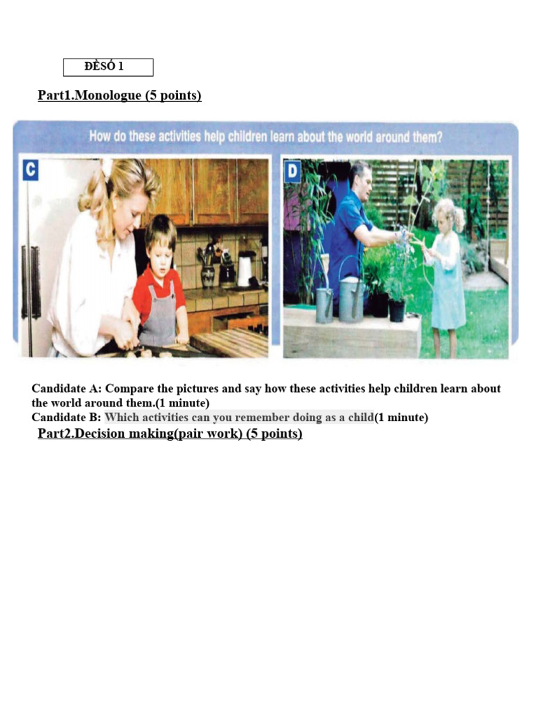 Tiếng Anh 3 (Nói) - Mid-term | PDF | Choice | Psychological Concepts