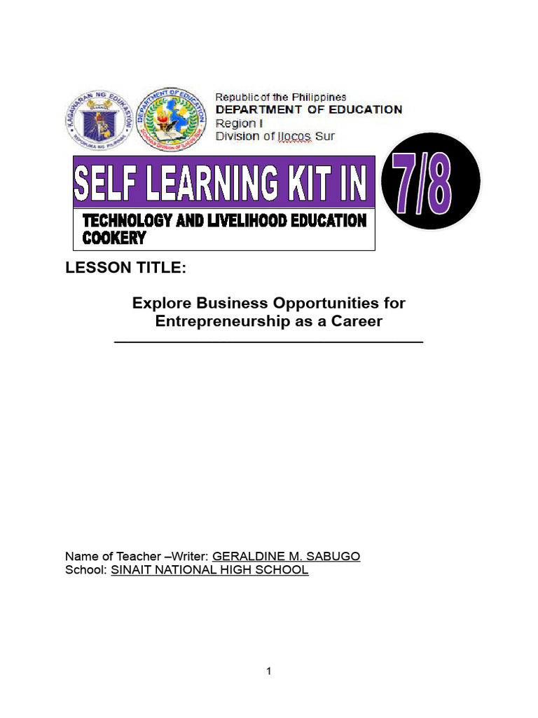 Entrep Week 8 | PDF | Entrepreneurship | Swot Analysis