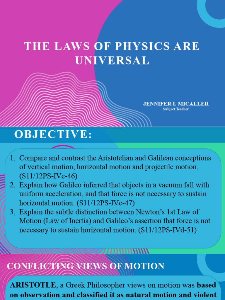 The Laws of Physics Are Universal | Download Free PDF | Force | Newton ...