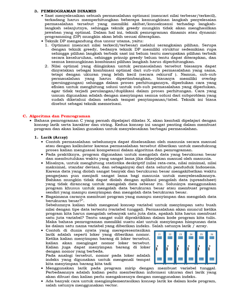 Materi Pemrograman Dinamis Dan Algoritma | PDF